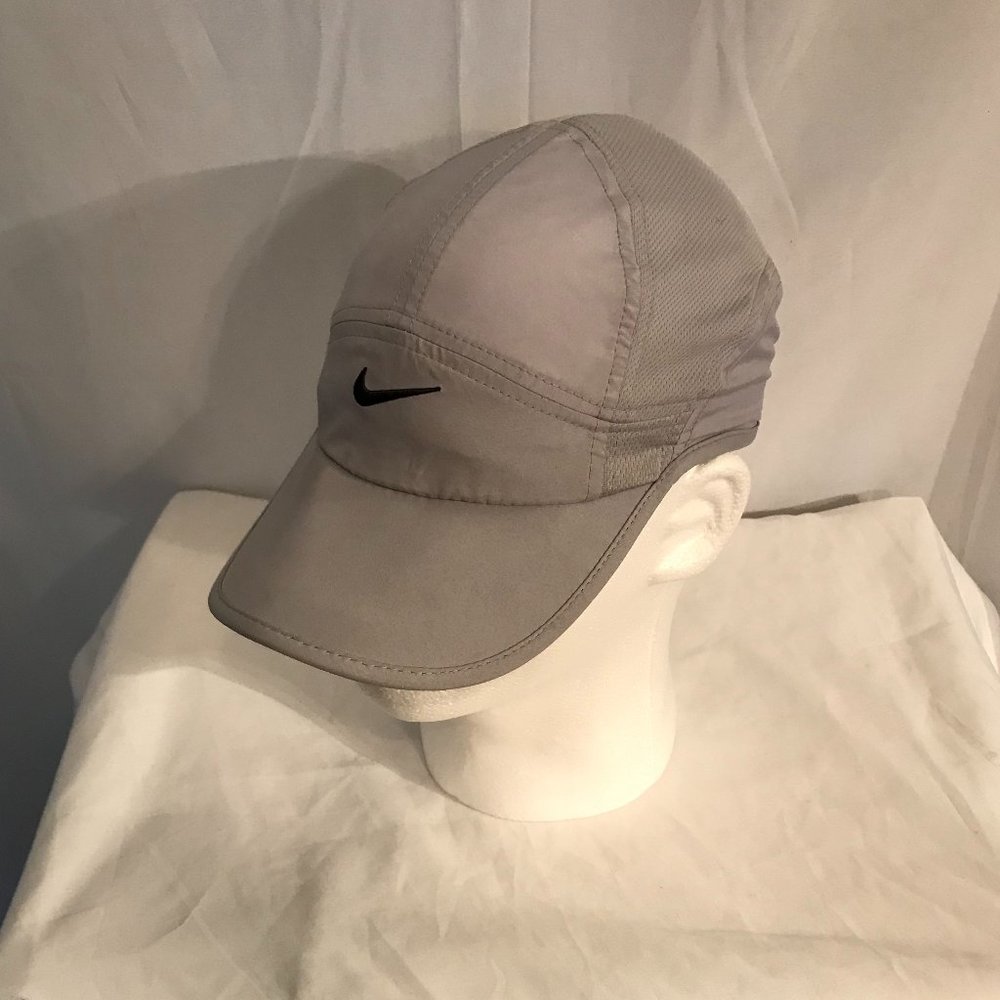 Nike Featherlight Dri-Fit Light Gray Vintage Curved B… - Gem